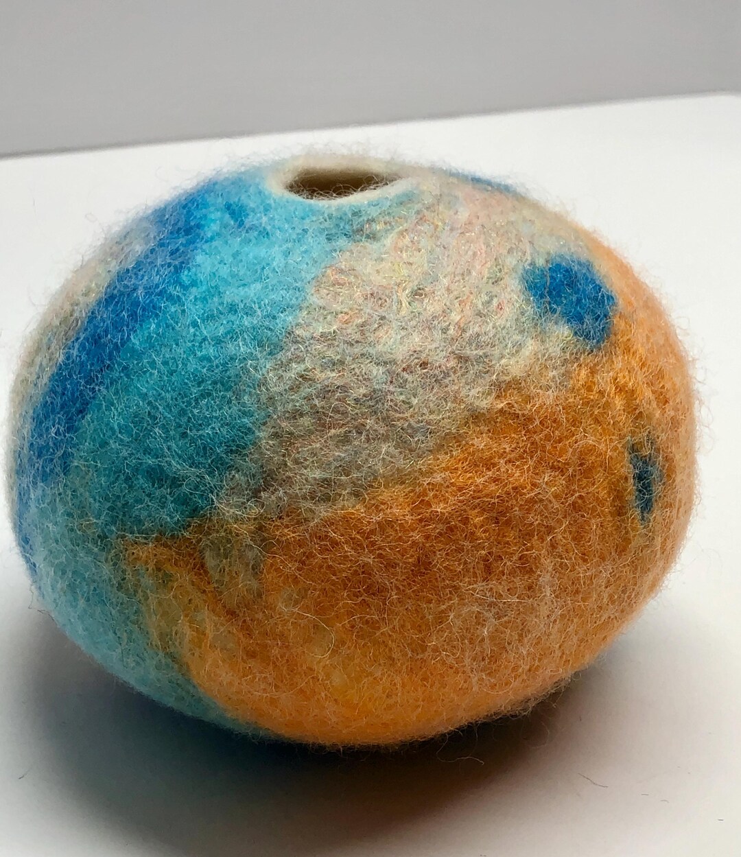 Small Fiber Wool Roving Vessel/pot/pod Inspired by Color & Texture ...