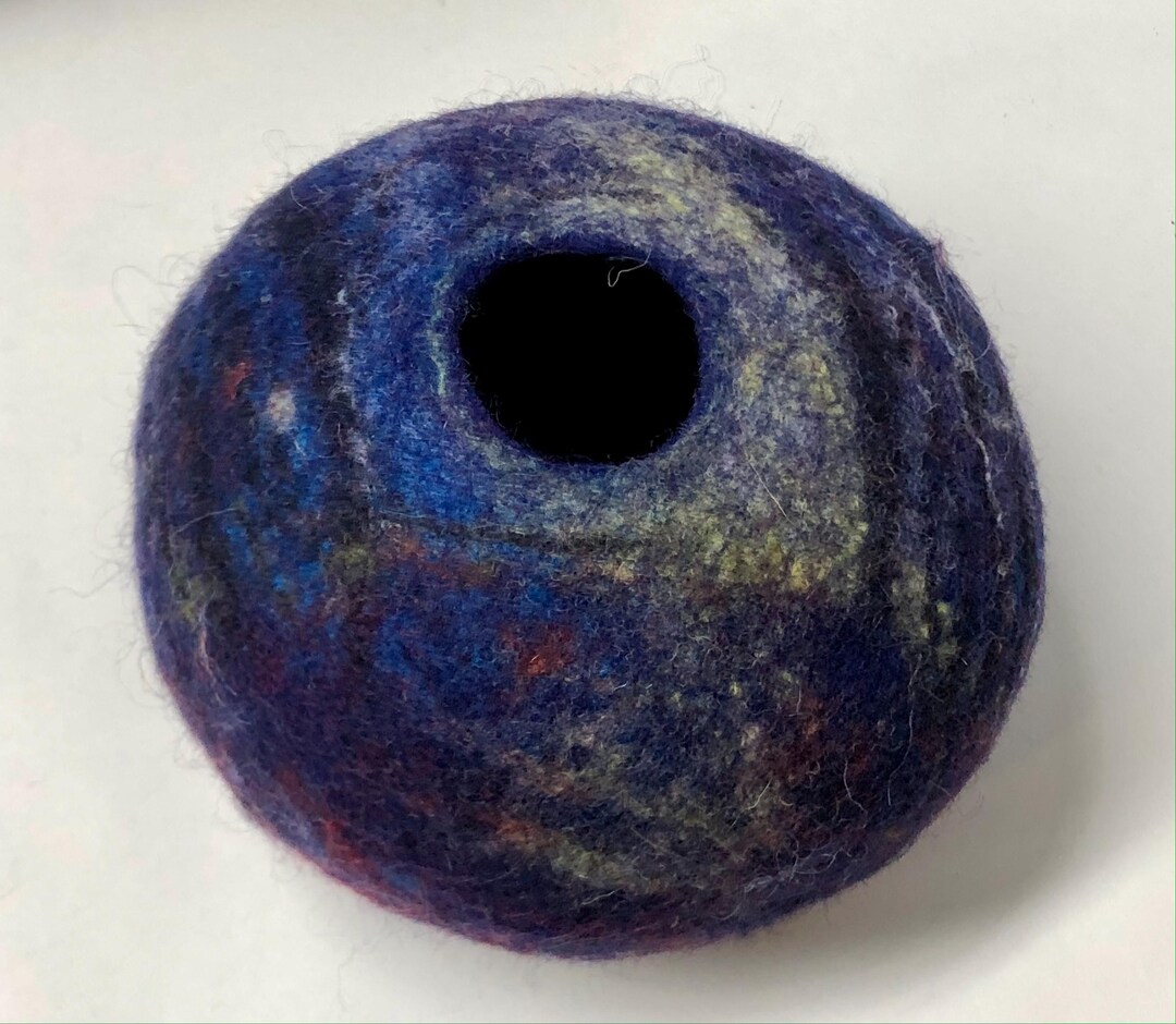 Medium Fiber Wool Roving Vessel/pot/pod Inspired by Color & Texture 5x7 ...