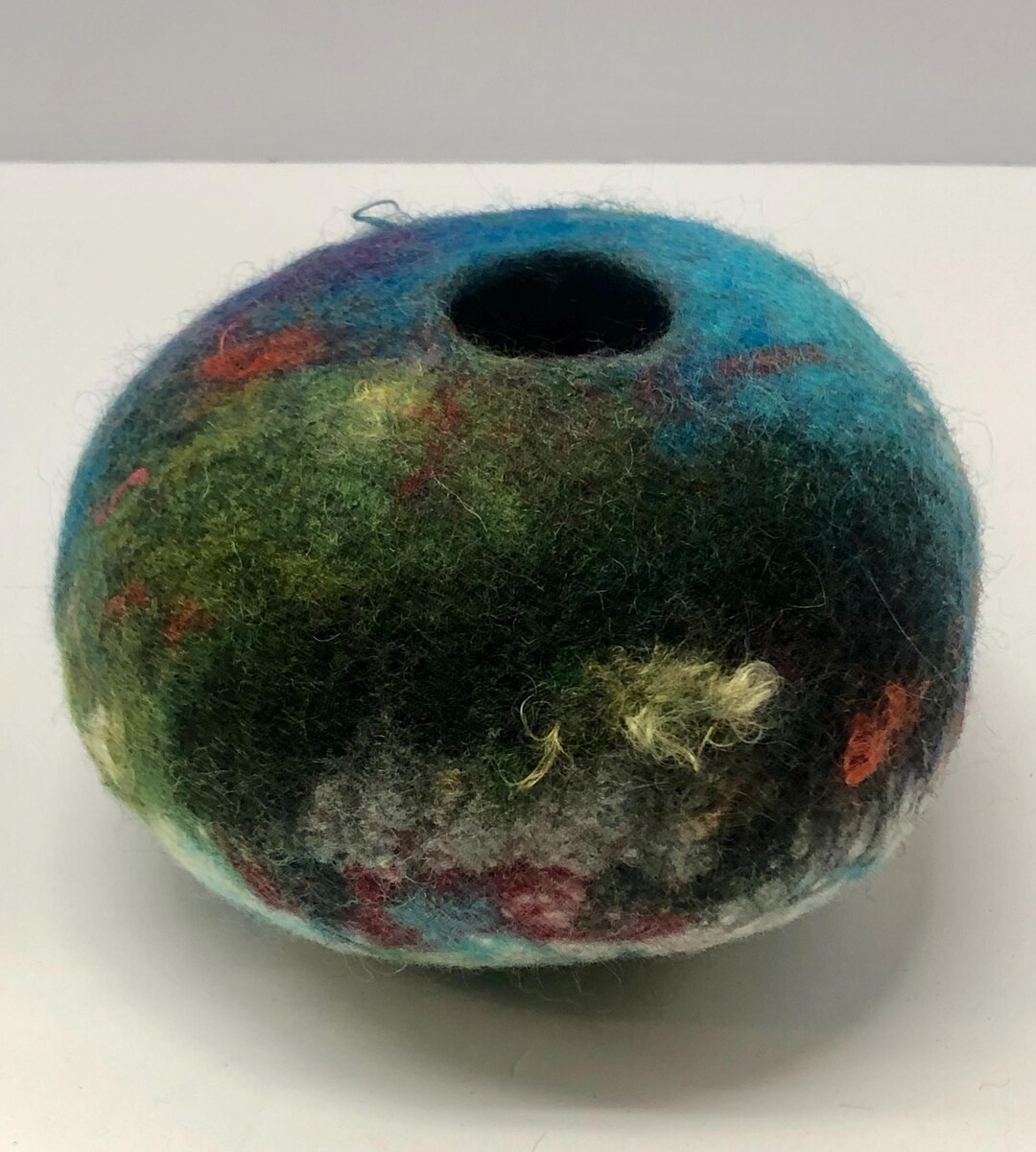 Medium Fiber Wool Roving Vessel/pot/pod Inspired by Color & Texture 5x7 ...
