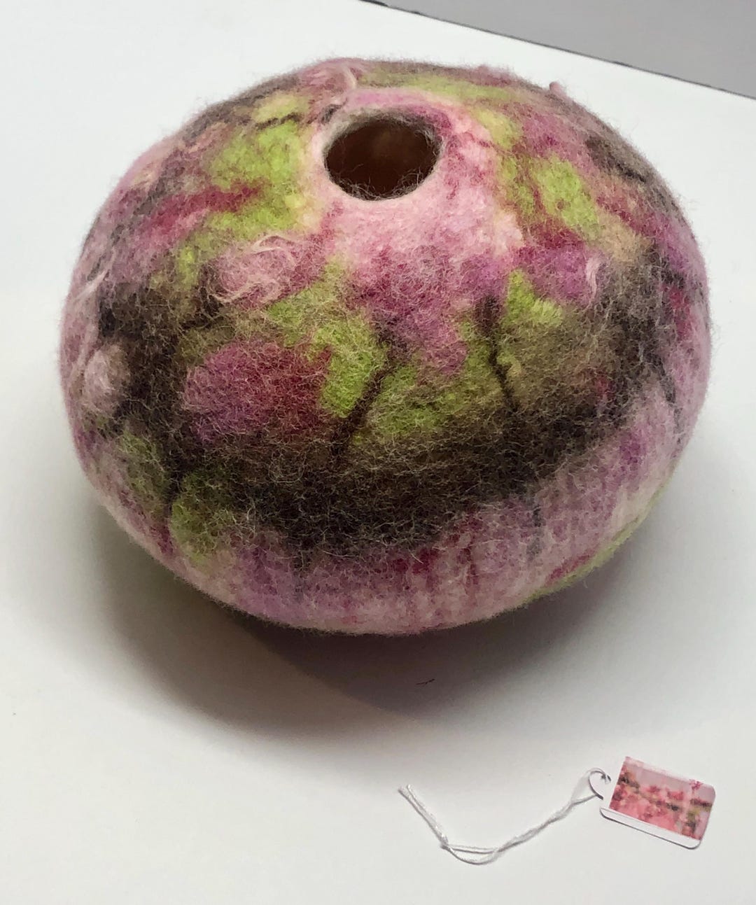 Large Fiber Wool Roving Vessel/pot/pod Inspired by a Landscape 8.5x6 ...