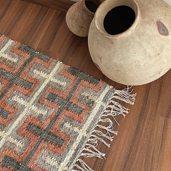 Brown Kilim Rug - Etsy