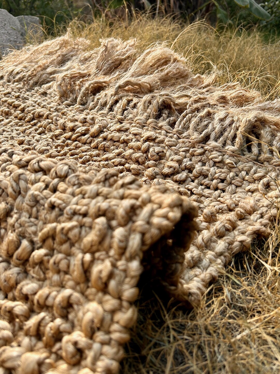 Handmade Jute Bobble Rug — multiple Sizes — braided And/or Raw Organic ...