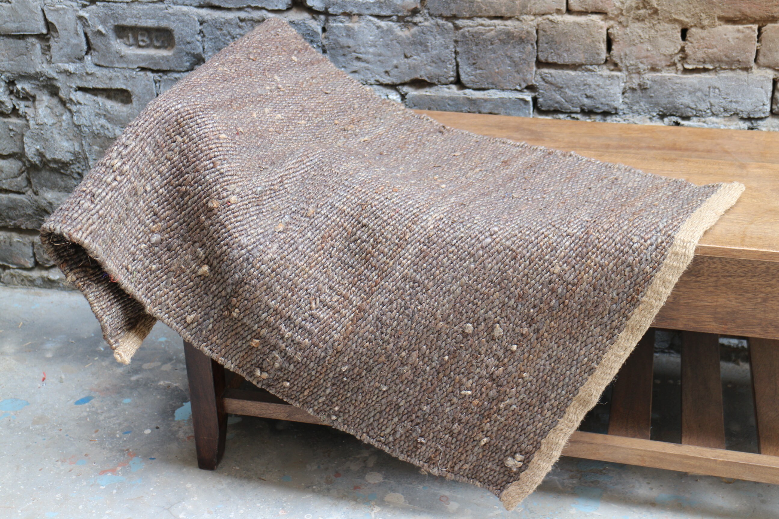 Hemp Rug Dhurrie Traditional Earthy Brown Natural Brown | Etsy