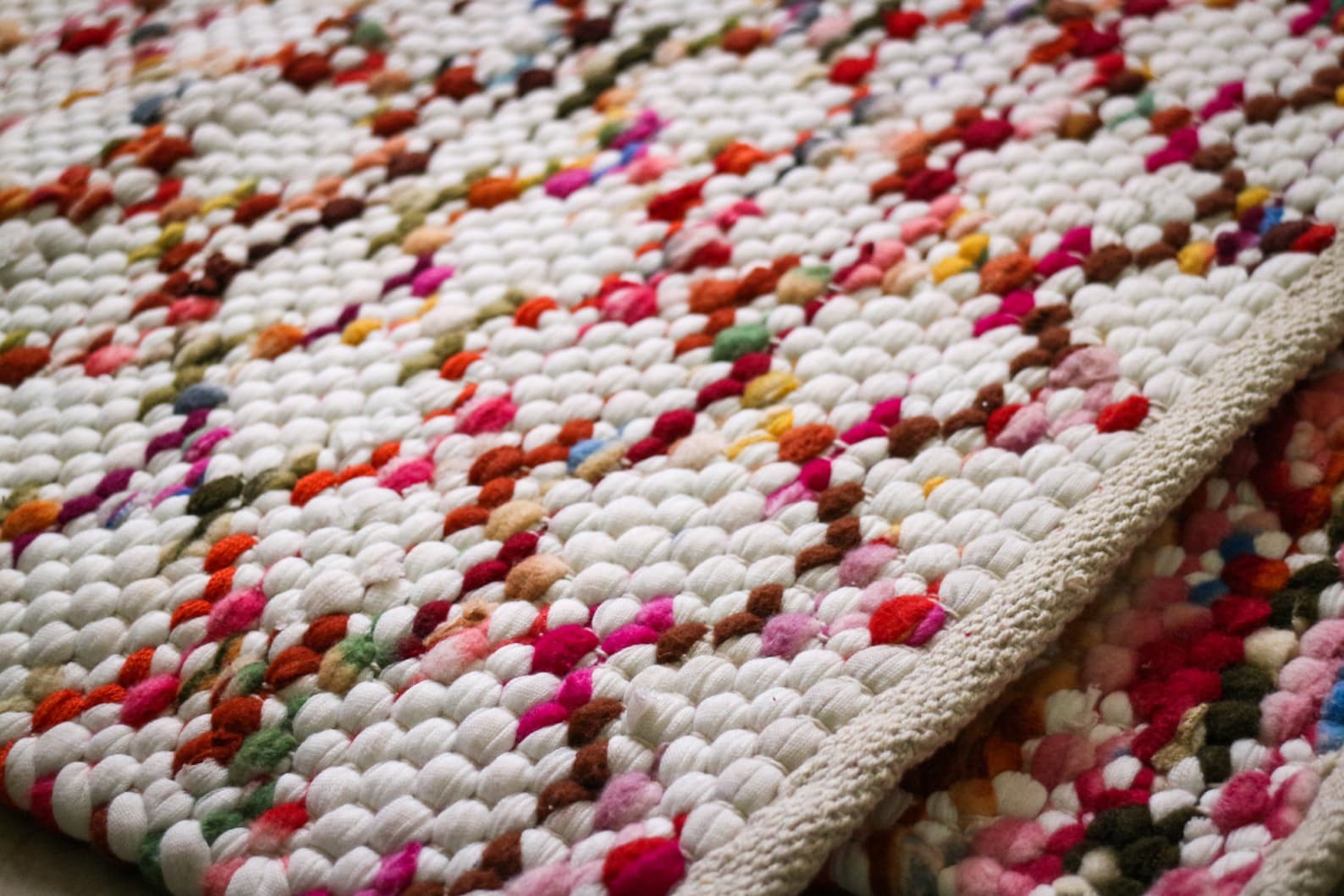 5 x 8 Ft Rag Rug Christmas Special Handmade Red/White | Etsy