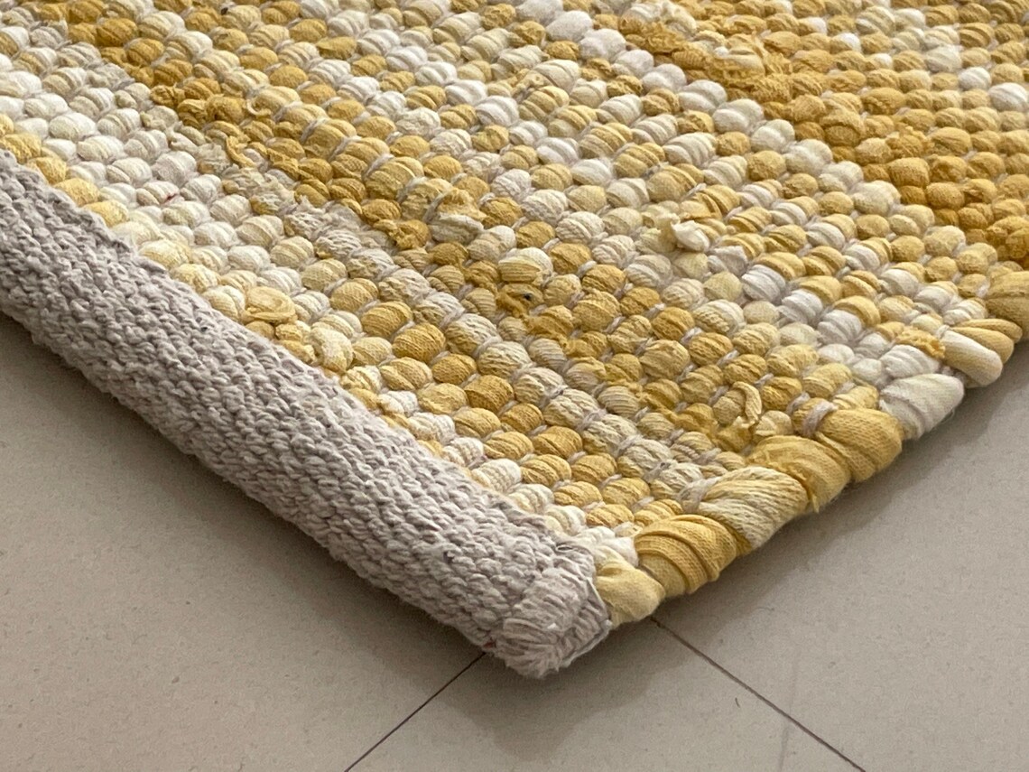 Handmade Rag Rug Mat Small Cotton Chindi Dhurrie - Etsy