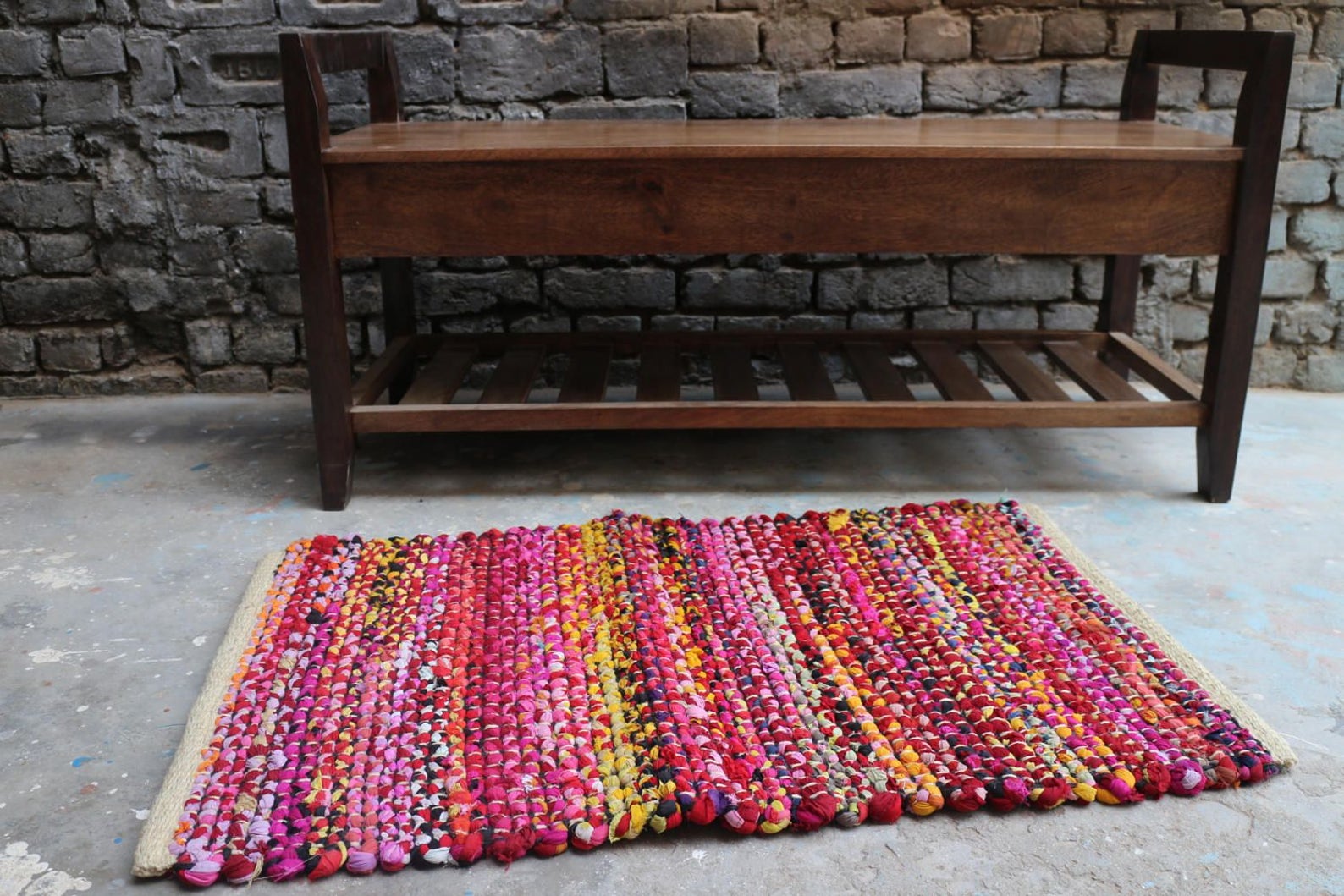 Handwoven Rag Rug Chindi Rug Dhurrie Rug Rug-mat - Etsy