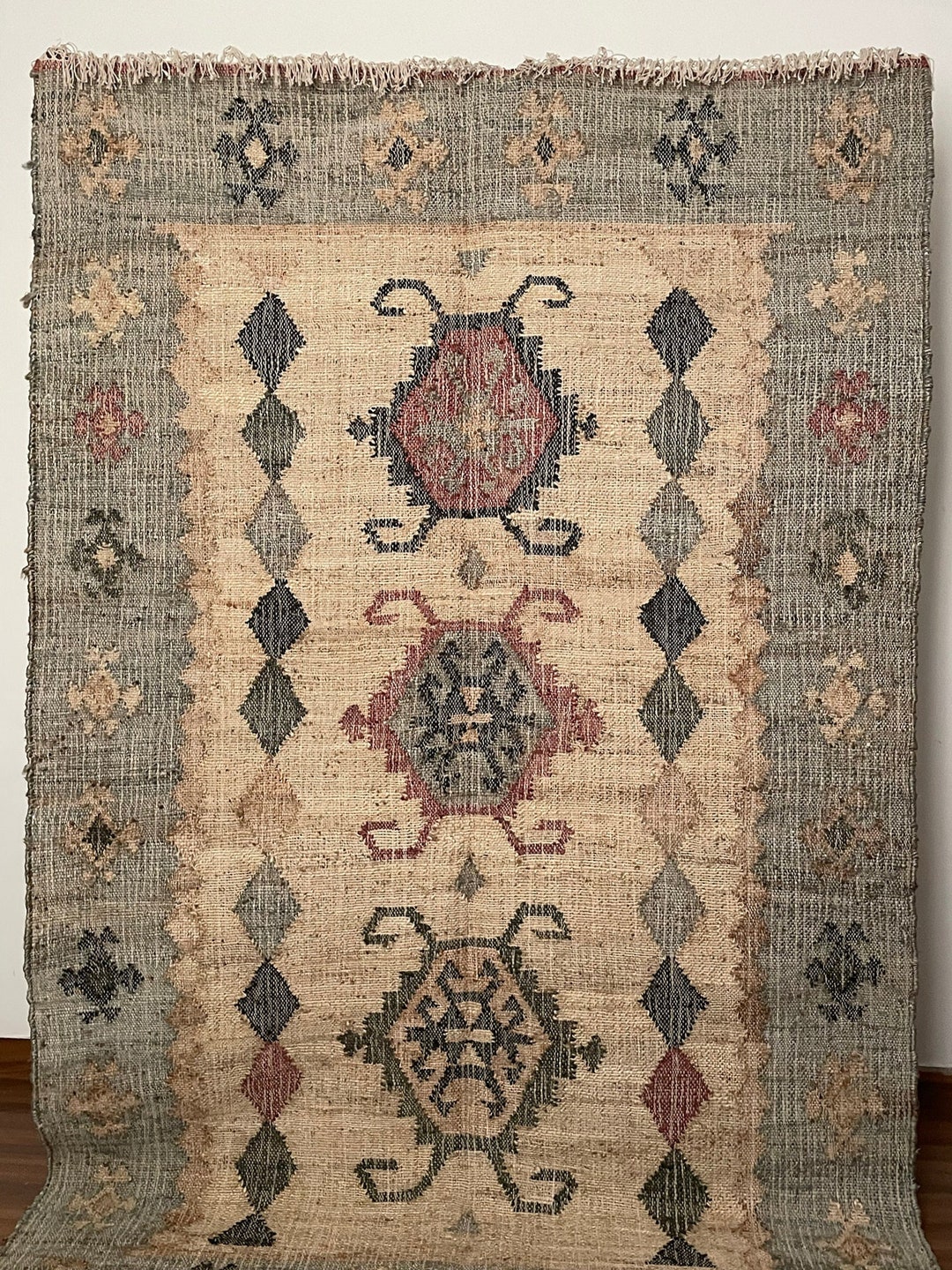 5 X 8, Hemp-cotton Handwoven Kilim Area Rug, Handmade, Kelim, Dhurrie ...