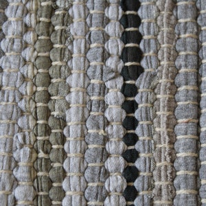 Rag Rug, Handmade, Blue/grey/white, Chindi Dhurrie, Traditional Indian ...