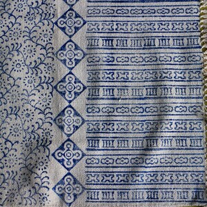 Handwoven Handmade Block-printed Blue and White Cotton Rug, 3 X 5 Ft ...