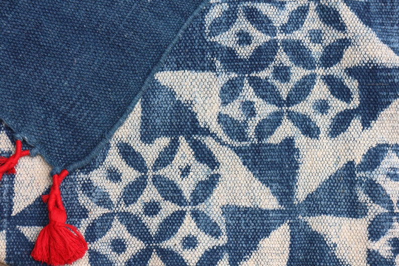 Handwoven Handmade Indigo Rug Natural Dye Small Rug 2 x 3 | Etsy