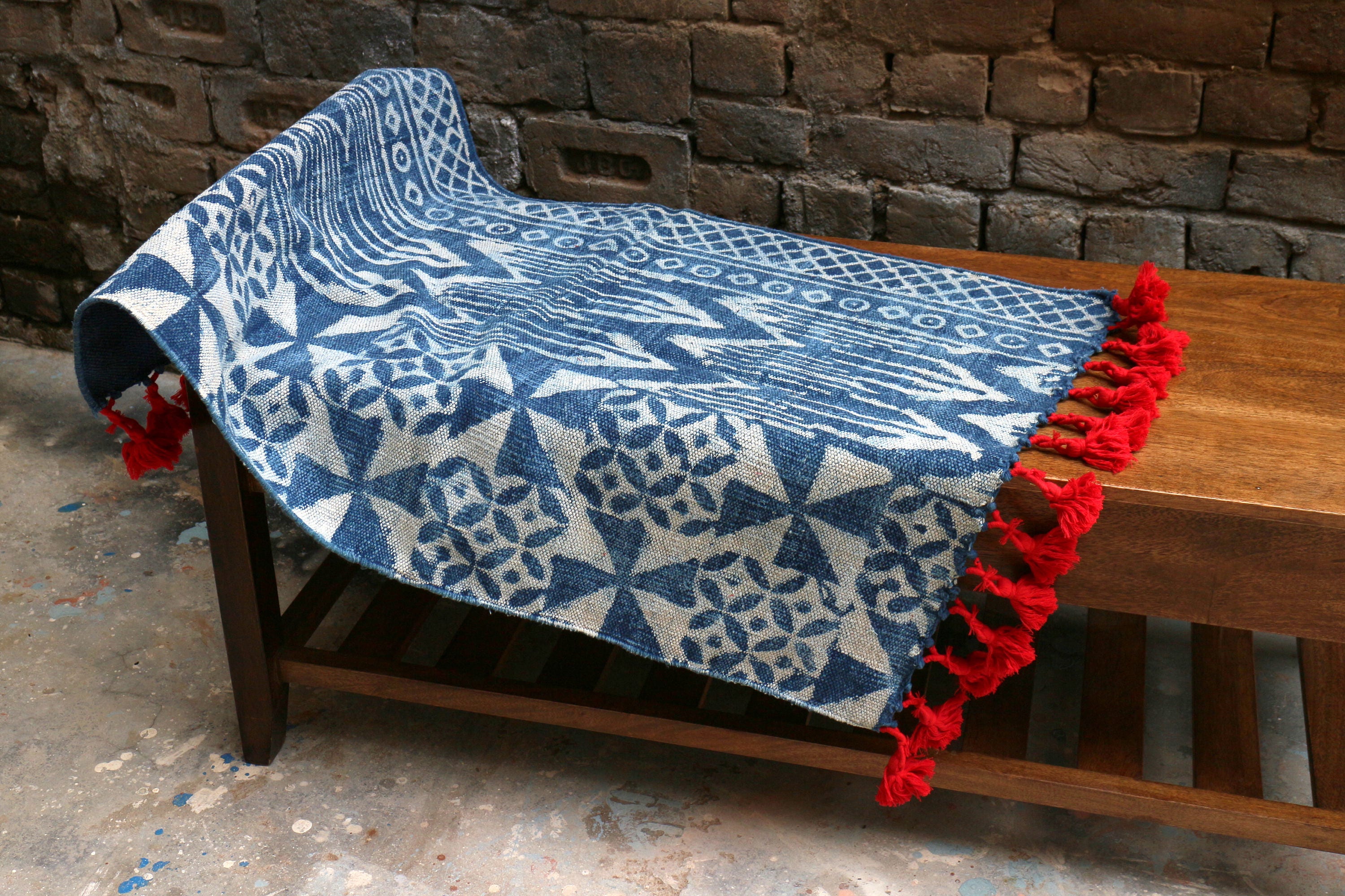 Handwoven Handmade Indigo Rug Natural Dye Small Rug 2 x 3 | Etsy