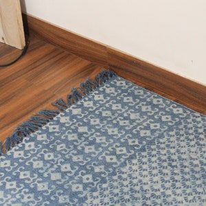 Buy 3 X 5 Handmade Hand-dyed Indigo Rug White/indigo Traditional Online ...