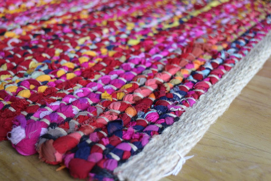 Handwoven Rag Rug Chindi Rug Dhurrie Rug Rug-mat - Etsy