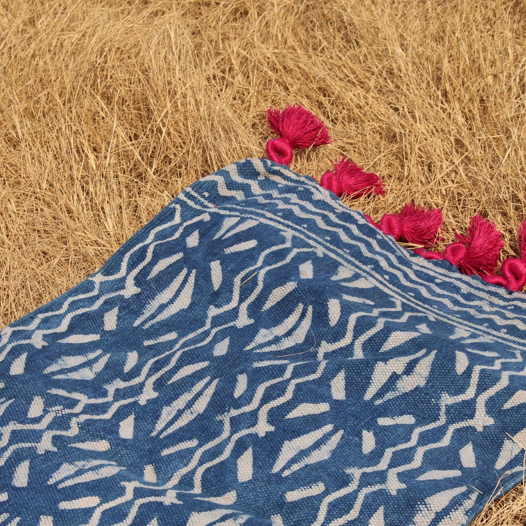 Handwoven Handmade Indigo Rug, Natural Dye, Small Rug, 2 X 3, Indigo ...