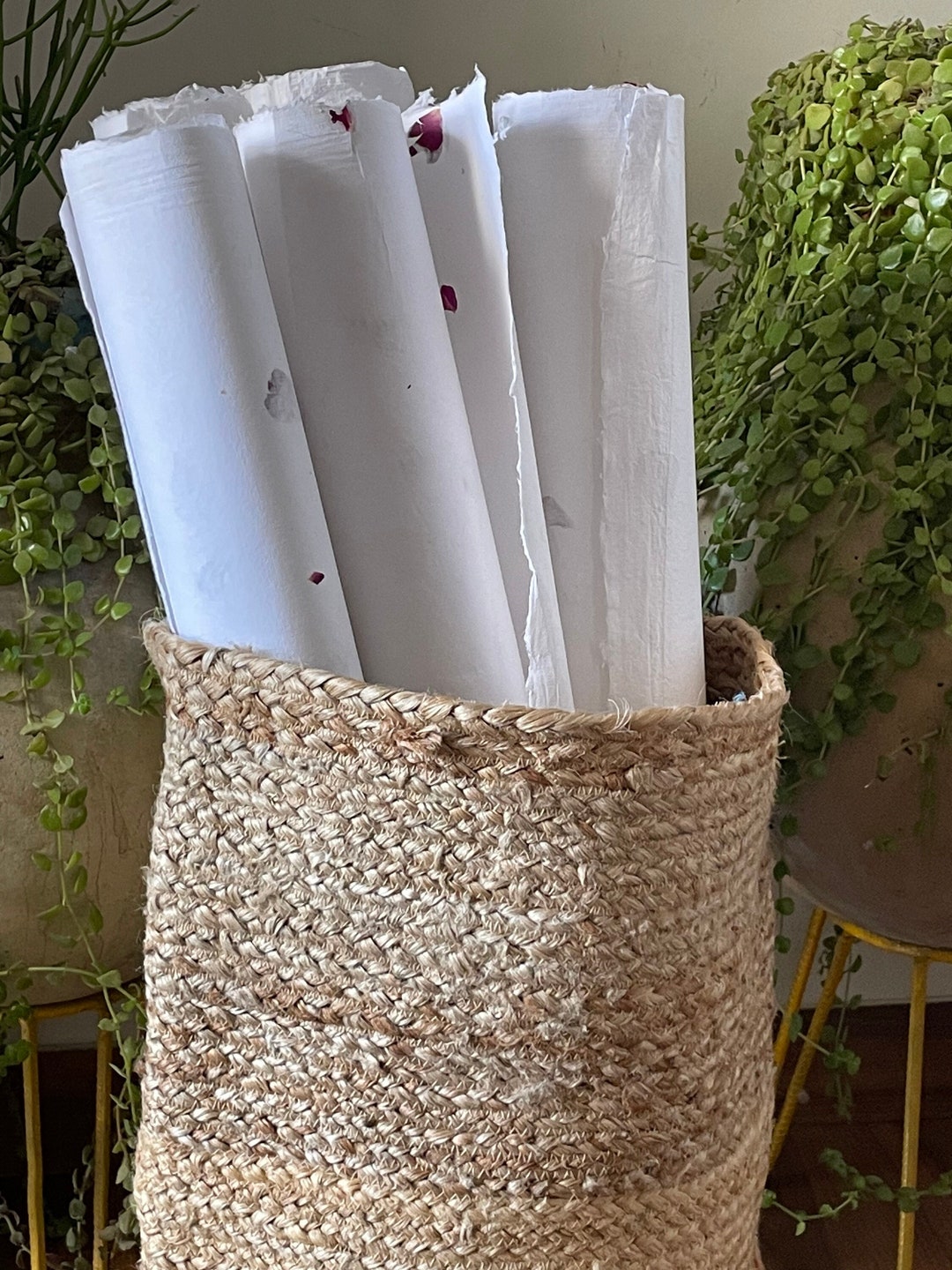 11x11x21 Inc. Set of 6 Hemp Storage Basket,bin,plant Pot Holder,table ...