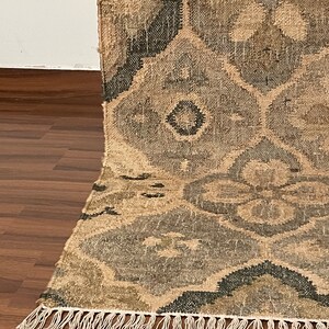 Handwoven Hemp Cotton Rug, Traditional, Natural Hemp Color, Hemp ...