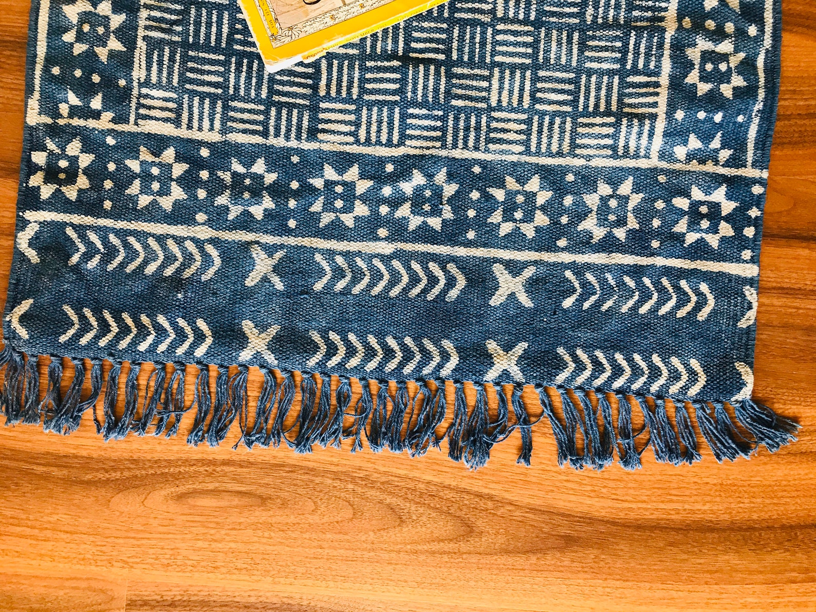 2 X 3 Handmade Cotton Indigo Rug Dhurrie Hand Block Printed | Etsy