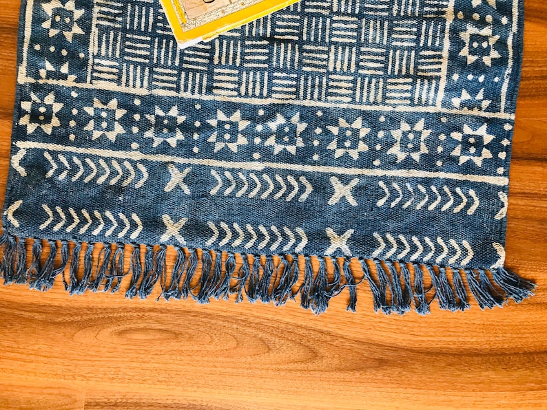 2 X 3 Handmade Cotton Indigo Rug Dhurrie Hand Block Printed - Etsy