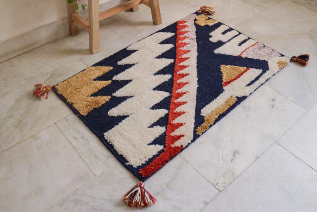 Wool Handknotted Rug Shaggy Rug Dhurrie Rug 2 X 3 Small - Etsy