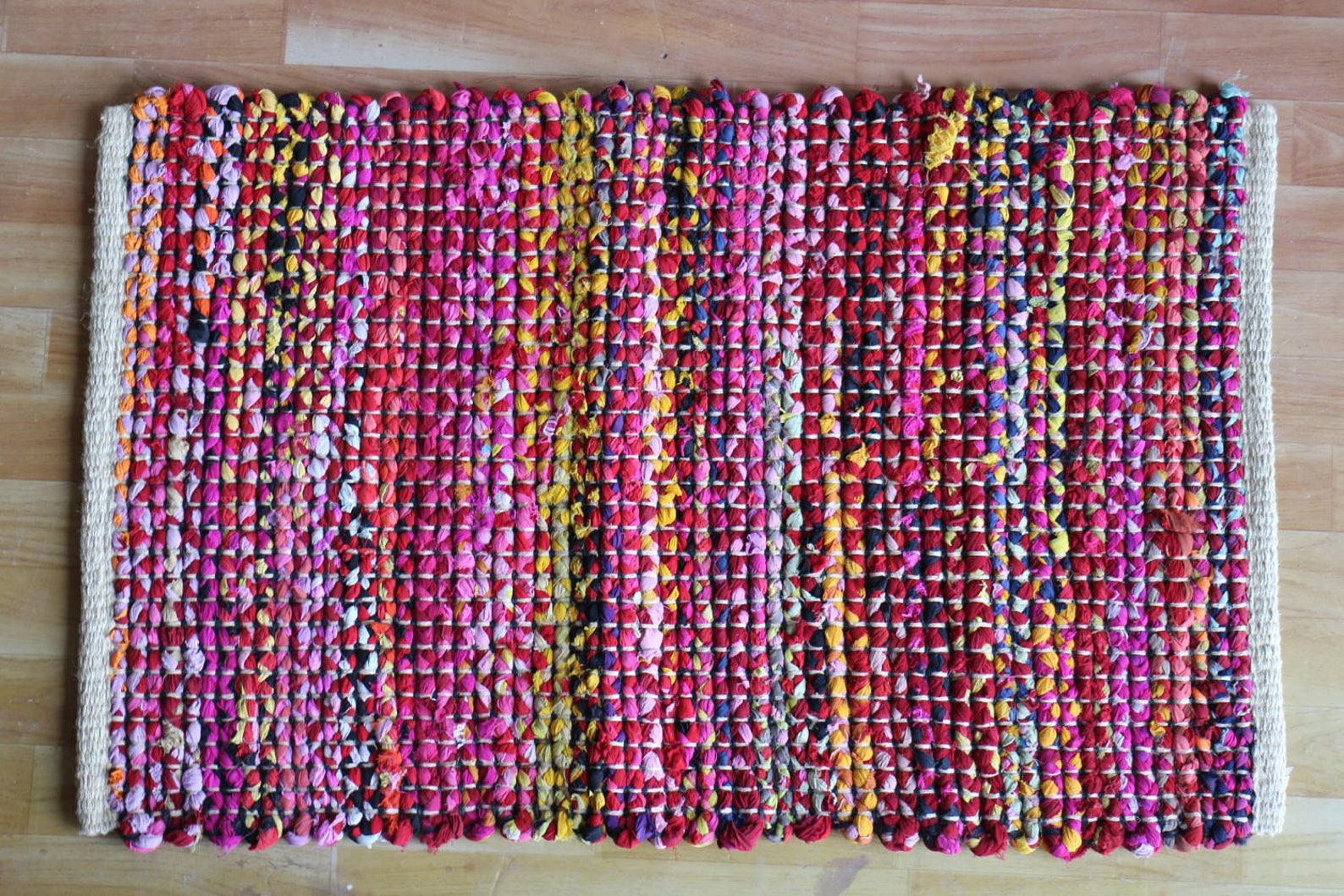 Handwoven Rag Rug Chindi Rug Dhurrie Rug Rug-mat - Etsy