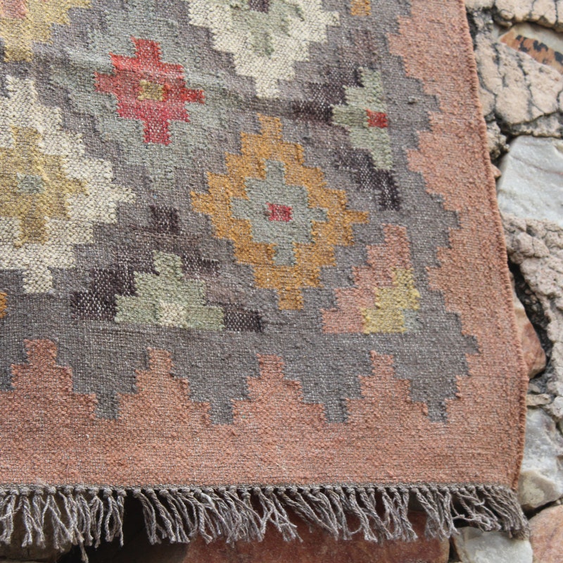 Large Dhurrie Rug - Etsy