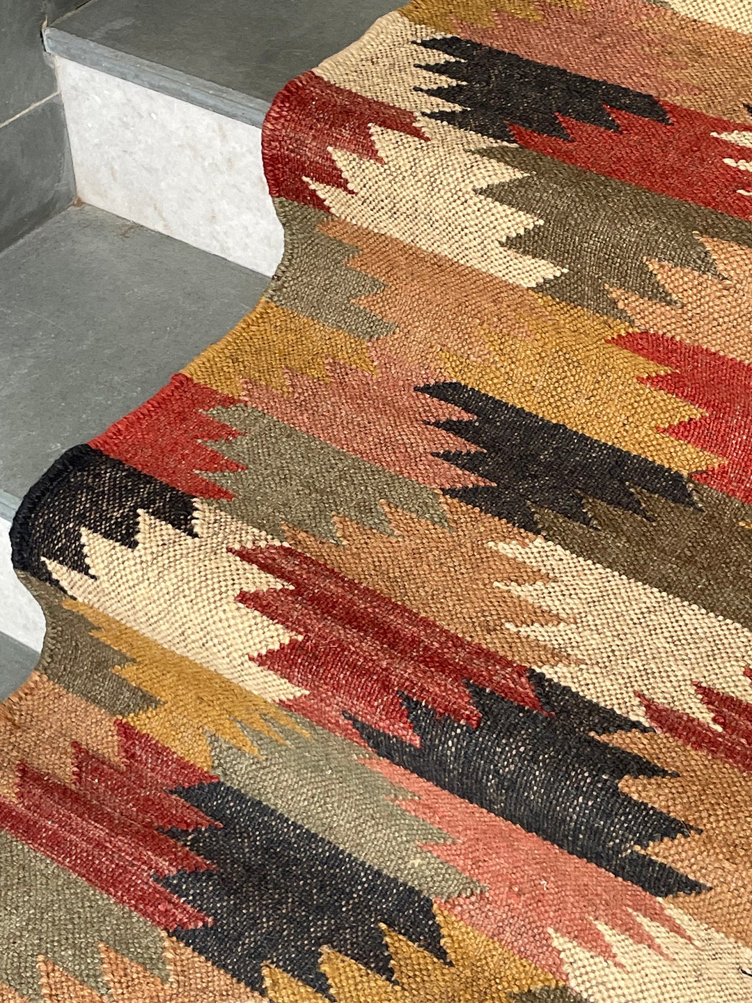 2.5 X 22 Ft Hand Woven Handmade Kilim Stair Runner Rug, Carpet Stair ...