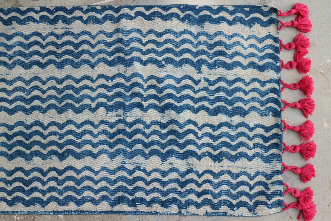 2 X 6 Handwoven Handmade Indigo Runner-rug Traditional - Etsy