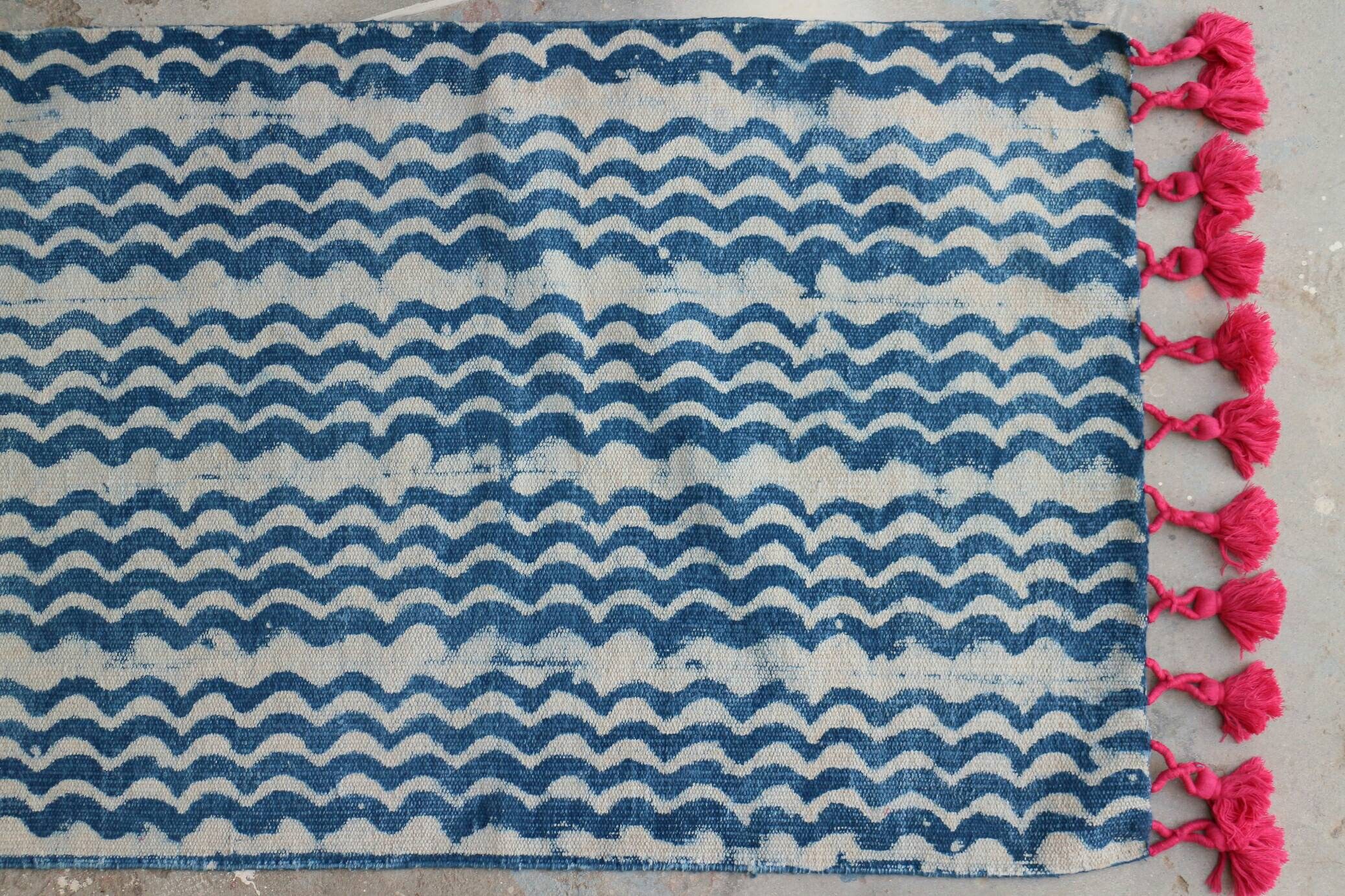 2 X 6 Handwoven Handmade Indigo Runner-rug Traditional - Etsy