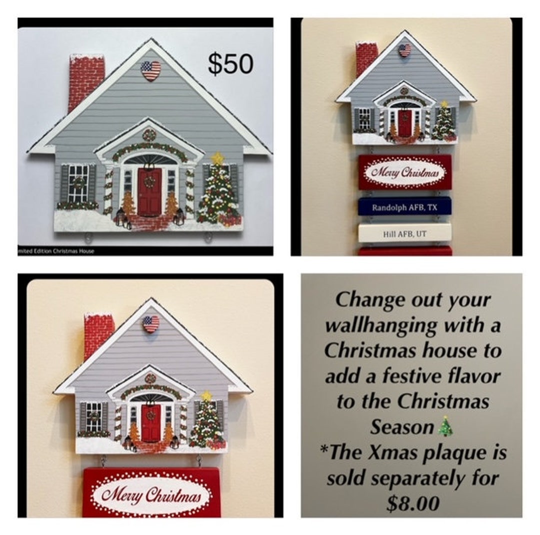 Limited Edition Christmas House and Plaque. Can Be Added to Your ...