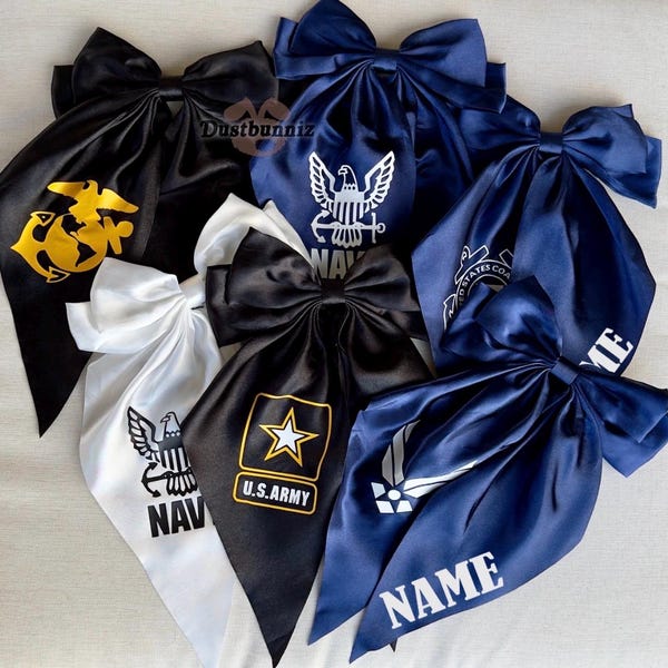 Army Hair Bow - Etsy