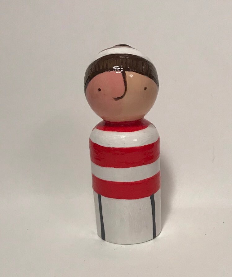 The Boy Hand Painted Wooden Peg Doll EYFS/ Gift /education / - Etsy UK