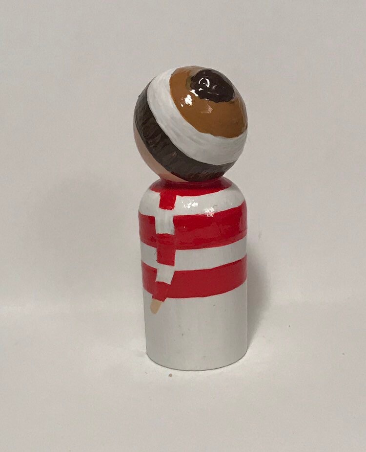The Boy Hand Painted Wooden Peg Doll EYFS/ Gift /education / - Etsy UK