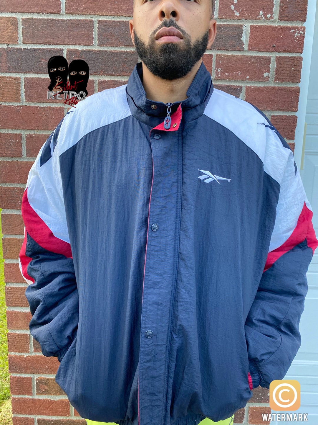 Reebok Vintage Retro Big Logo Puffer Jacket 90s 2XL USA - Etsy