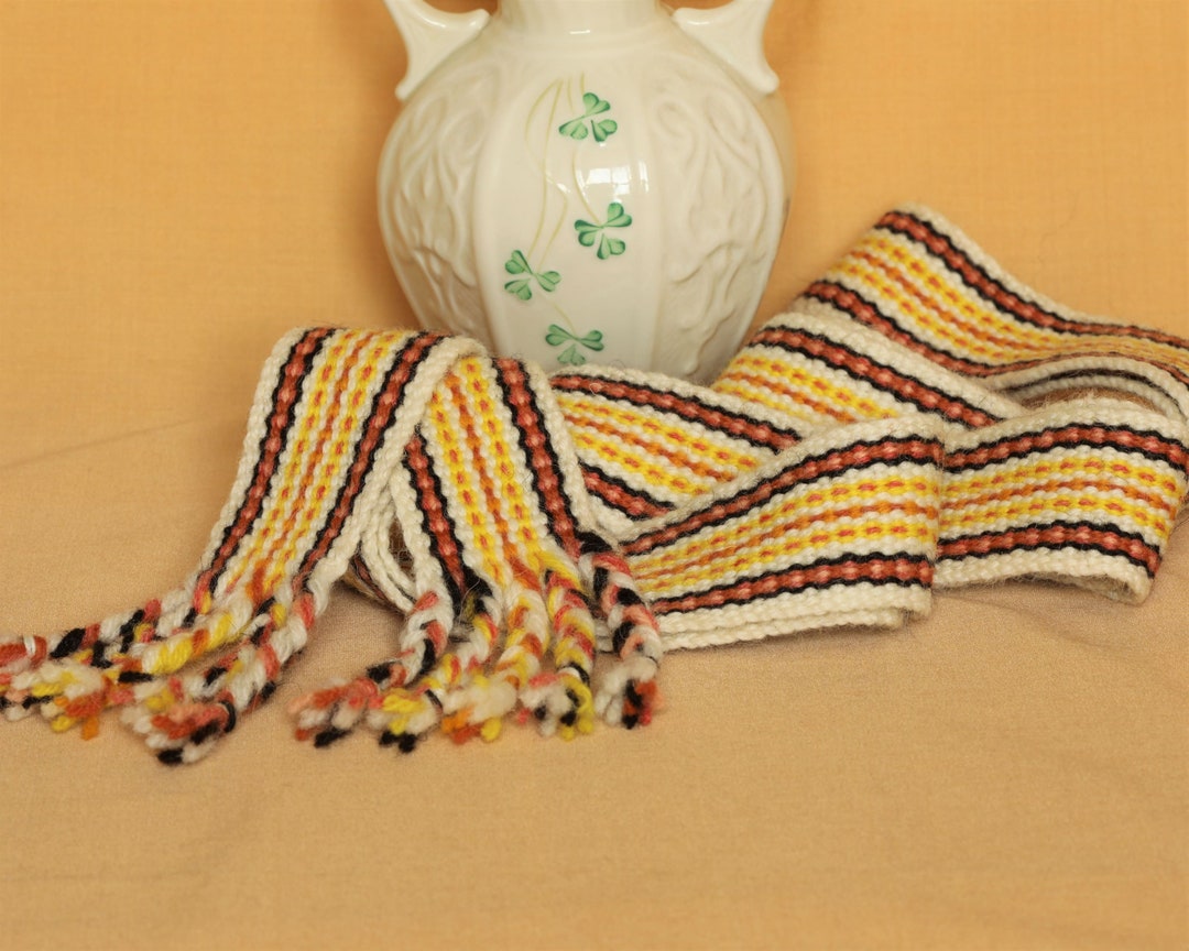 Handwoven 100% Wool Irish Crios, Celtic Handfasting Cord, Traditional ...