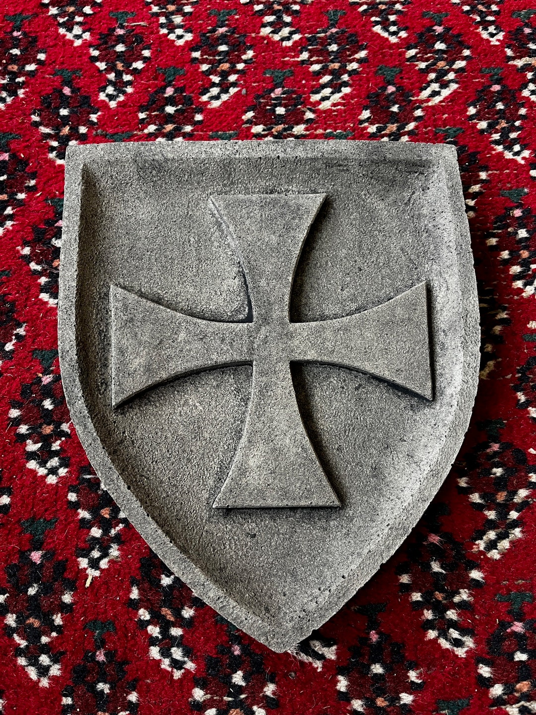 Templar Cross Coat of Arms Shield Mural Art Sandstone Antique Look H 86 ...