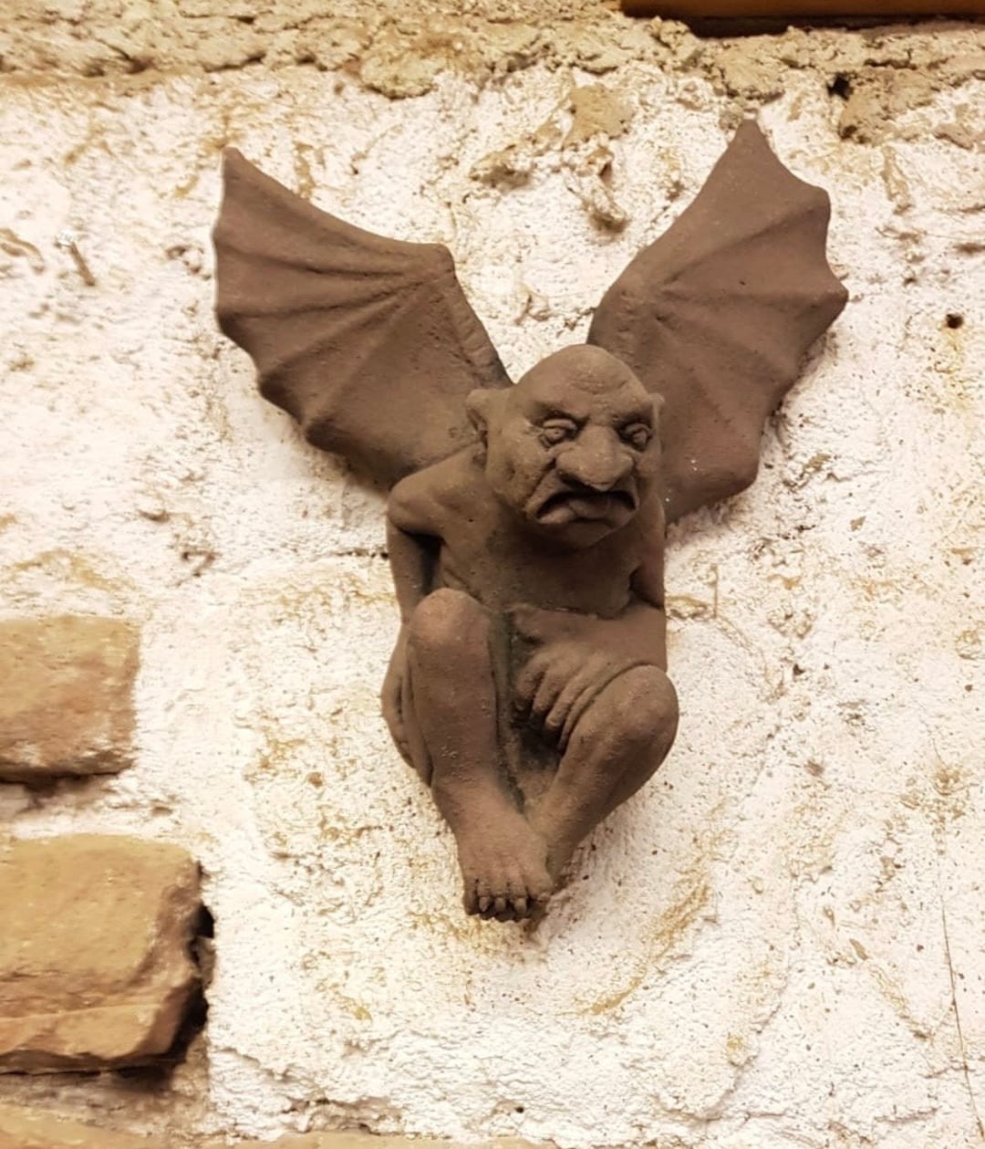 Bat Gargoyle Demon Guardian House Guardian Sculpture Art Sandstone ...