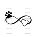 Infinity Paw Print Heart Symbol SVG - Etsy