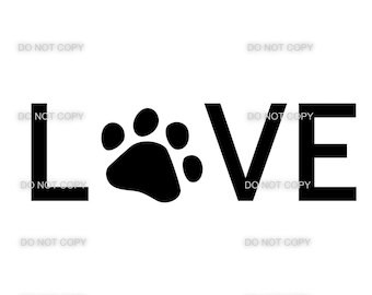 Puppy Love Svg Paw Print Svg Pet Svg Dog Svg Cut File Digital File ...