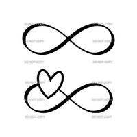 Infinity Symbol SVG Bundle: Love Heart Clipart (digital Download) - Etsy