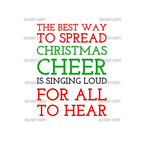 The Best Way to Spread Christmas Cheer is Singing Loud for All - Etsy