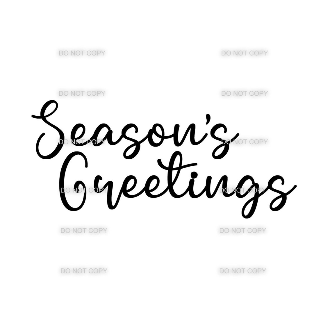 Season's Greetings SVG - Etsy