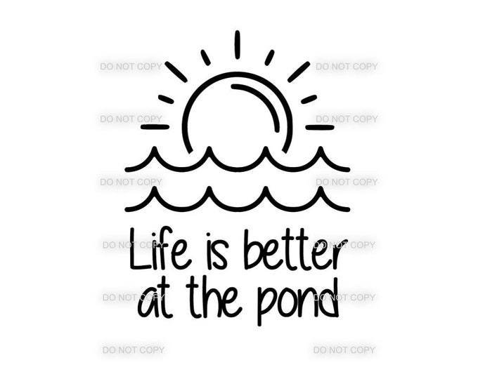 Pond Svg, Pond Outline Clipart, Cute Pond Png, Pond Cartoon Dxf Logo ...