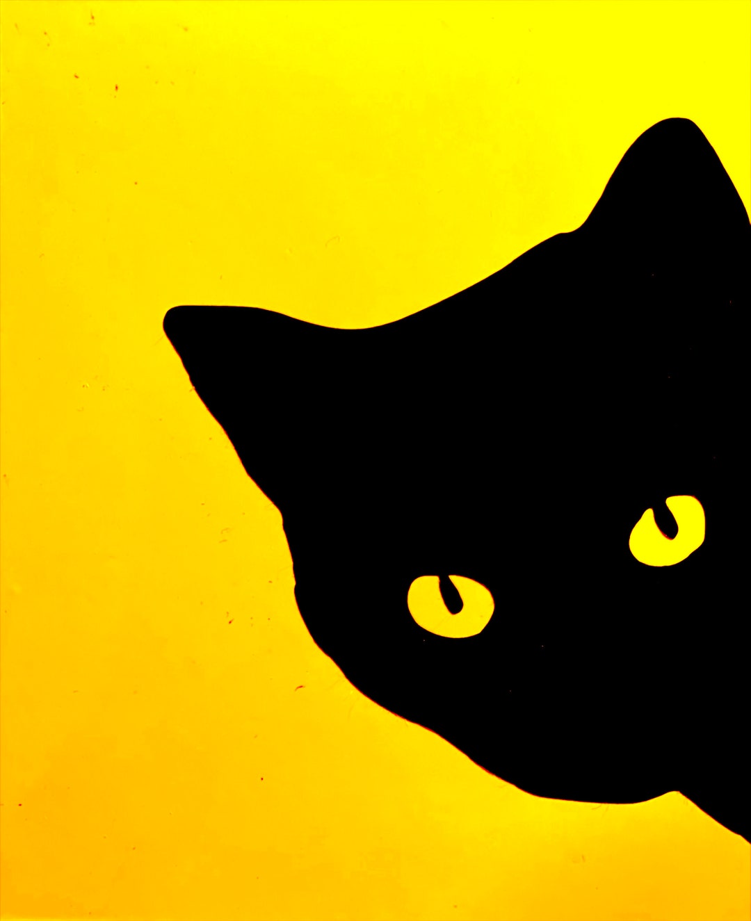 Peeking Black Cat Vinyl Window Decal (black -facing Left -shown).fall ...