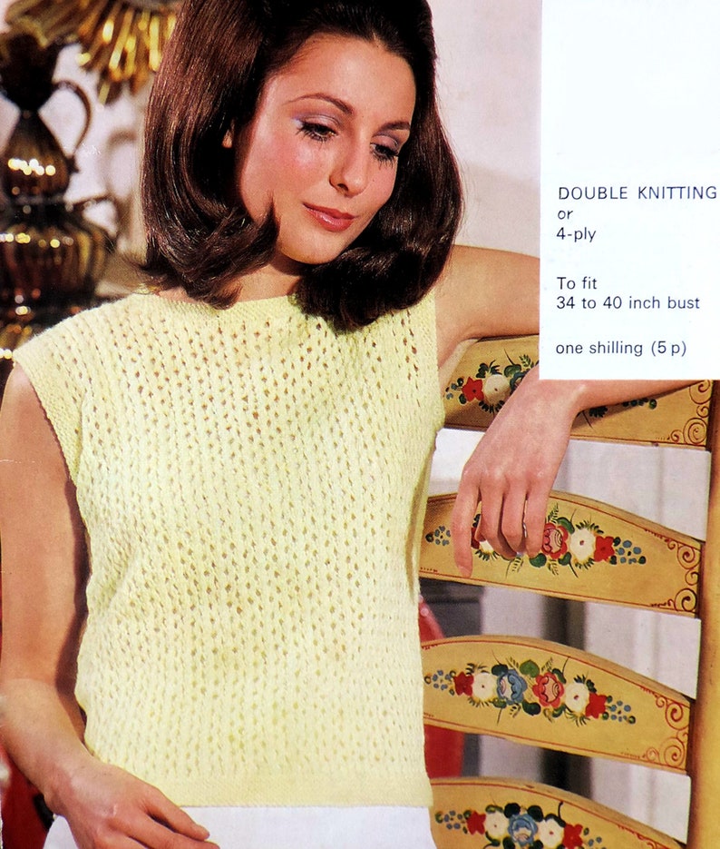 Lacy Sweater Knitting Pattern PDF Womens Ladies 34-40 - Etsy UK