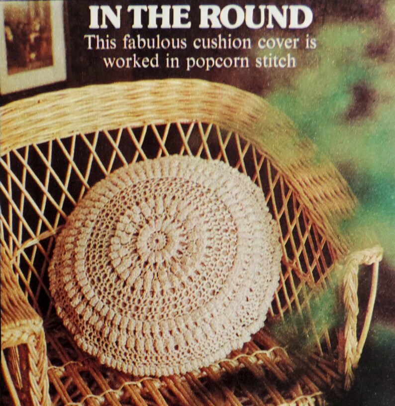 CROCHET Round Throw PILLOW Cushion Cover Crochet Pattern PDF - Etsy