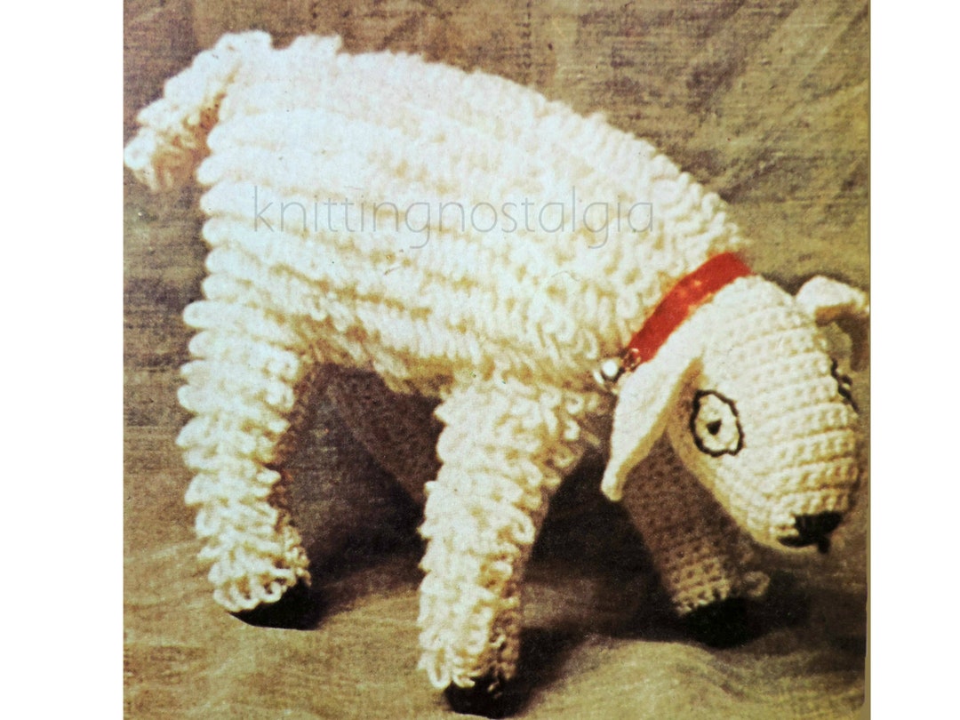 Loopy Sheep Lamb Toy Vintage Crochet Pattern PDF Cuddly Soft - Etsy