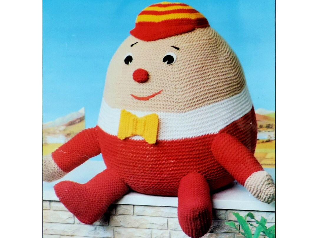 Humpty Dumpty Toy Knitting Pattern PDF Plush Soft Knit Cuddly - Etsy
