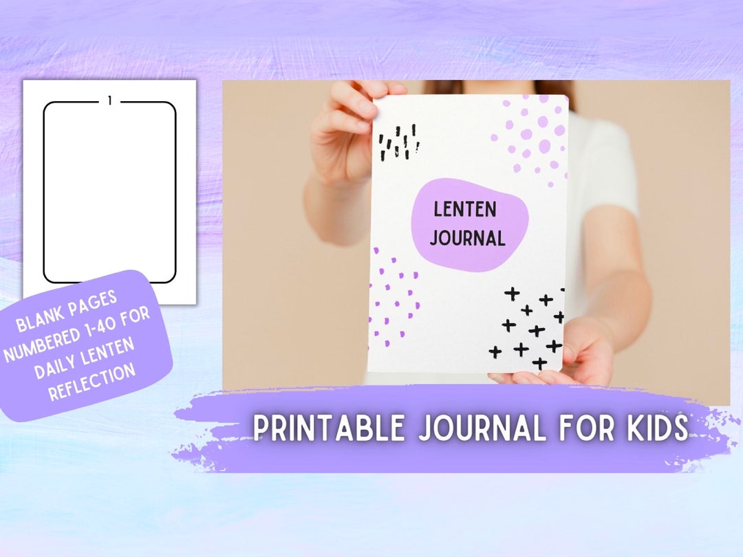 Lenten Journal for Kids, Daily Reflections, Prayer, Digital Download ...