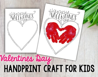Valentines Day Handprint Craft, DIY Craft, Poem, Digital Download ...