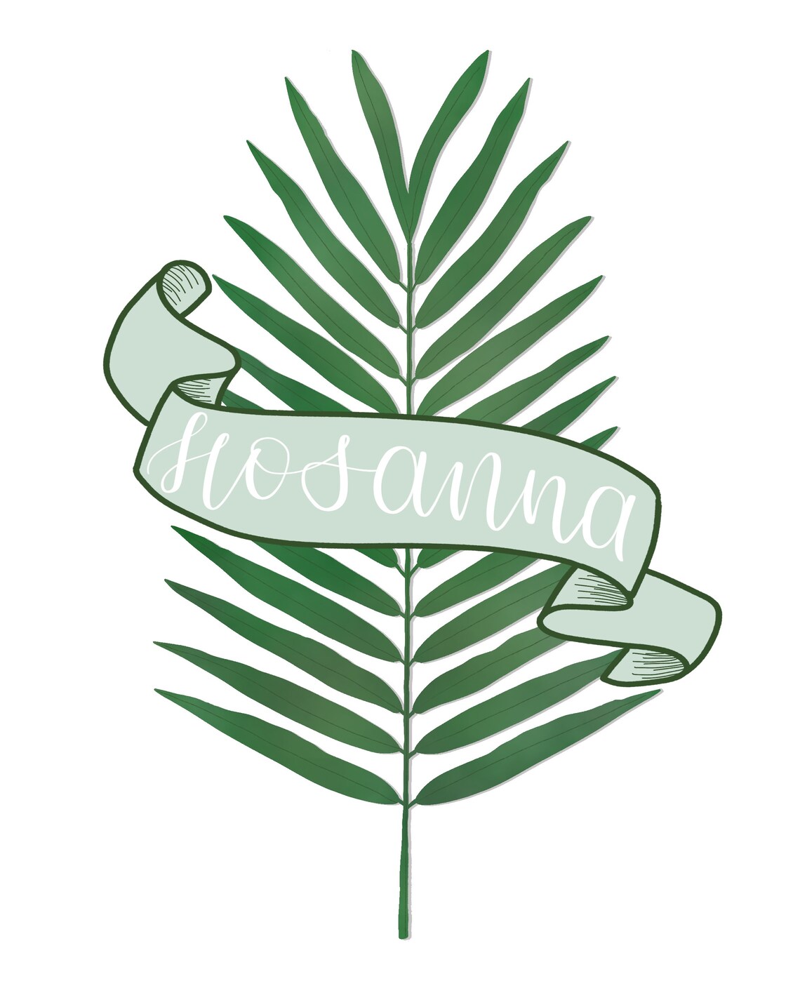Hosanna Palm Branch Print Palm Sunday Easter Holy Week - Etsy